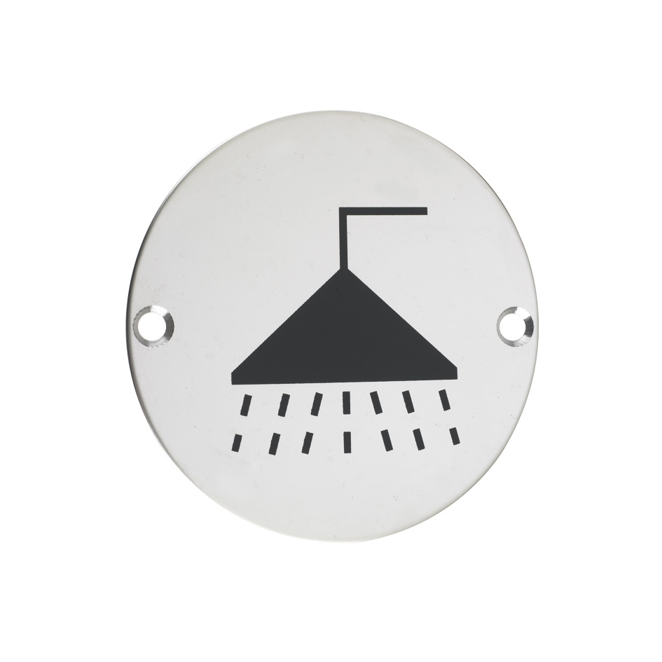 Shower - Door Signage Satin Stainless ZSS04SS | Handle Trade